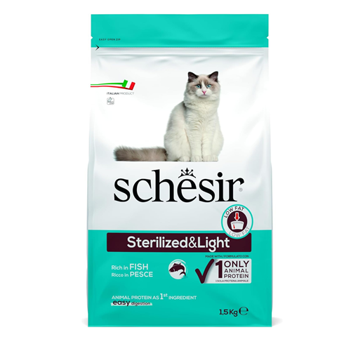 Schesir Dry Cat Sterilized & Light Fish 1.5kg