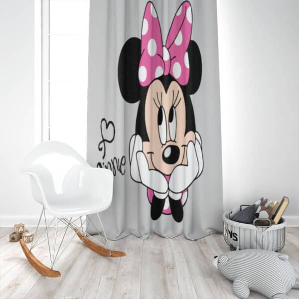 Dečiji draper Minnie sivi (Jedno krilo) – 140x250cm, D-042