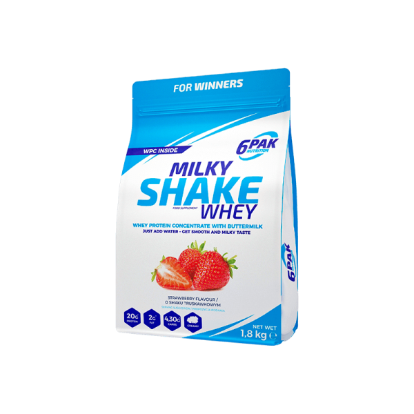 6PAK Milky Shake Whey 1800g jagoda