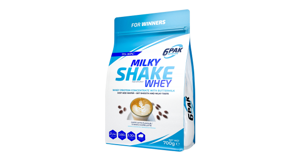 6PAK Milky Shake Whey 700g caffe latte