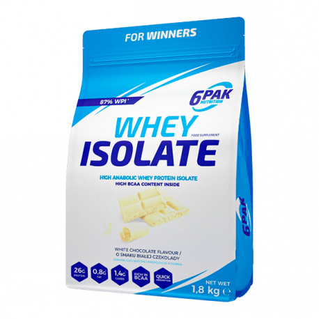 6PAK Whey Isolate 1,8kg bela čokolada