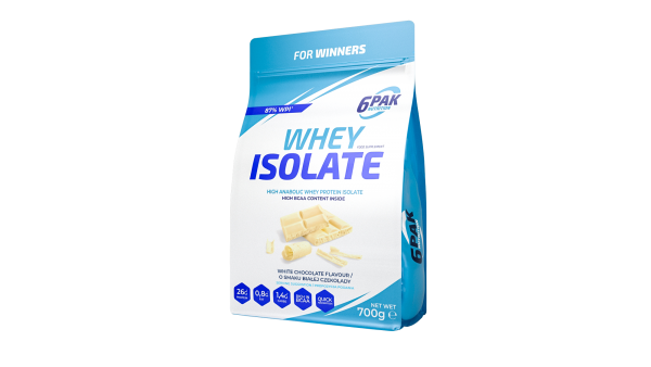 6PAK Whey Isolate 700g bela čokolada