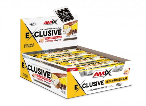 AMIX Exclusive® Protein Bar 12x85g ananas-kokos