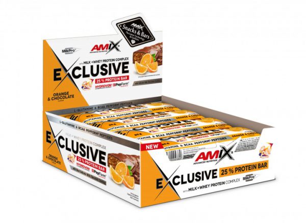 AMIX Exclusive® Protein Bar 12x85g narandža-čokolada