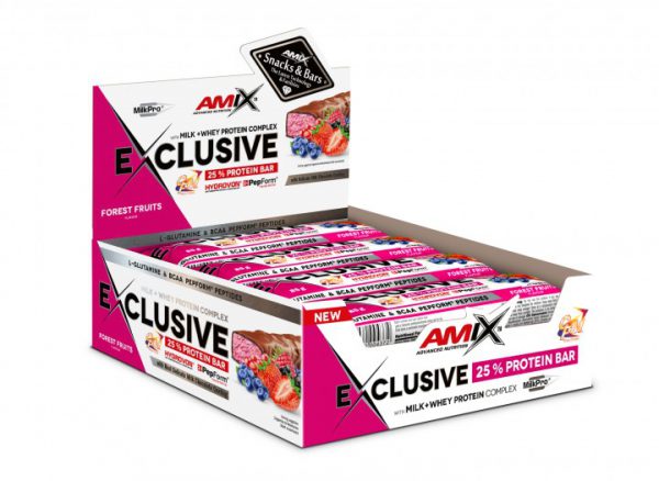 AMIX Exclusive® Protein Bar 12x85g šumsko voće