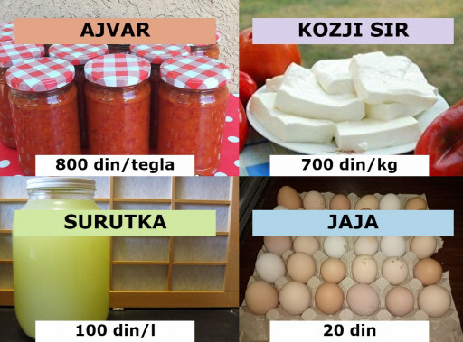 Jelena - AJVAR, KOZJI SIR, SURUTKA, JAJA...