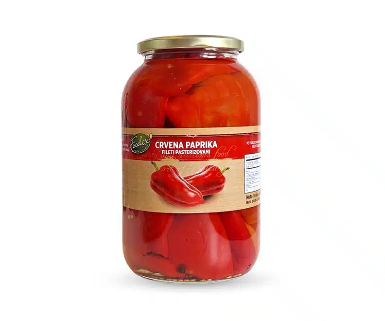 Crvena paprika fileti pasterizovani 1450g