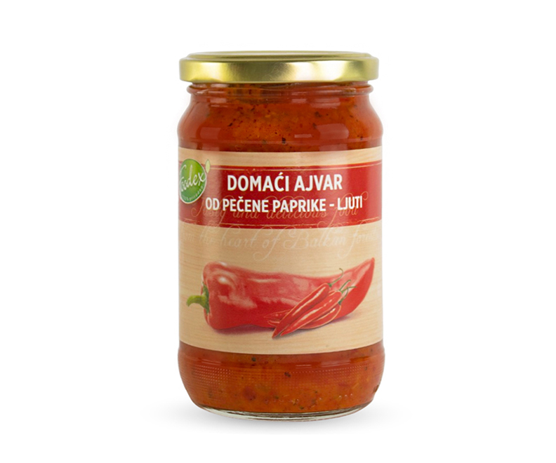 Domaći ajvar od pečene paprike – ljuti 350g