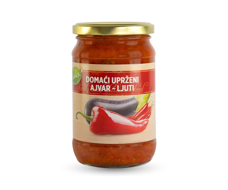 Domaći uprženi ajvar – ljuti 350g