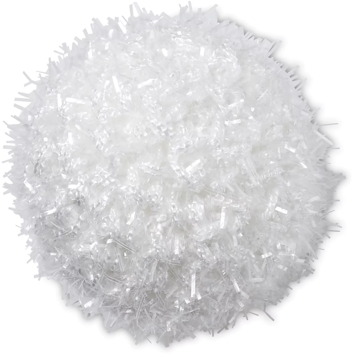 White Metallic Puff Ball