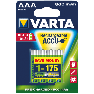 Varta AAA 1/4 1.2V 800mAh NiMH Ready2Use punj.baterija