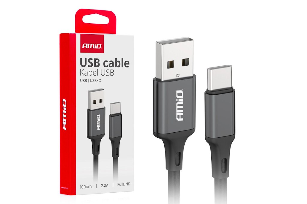 USB-A - USB-C 2A kabl za punjenje 100 cm FullLINK AMIO-03899 Proizvod meseca