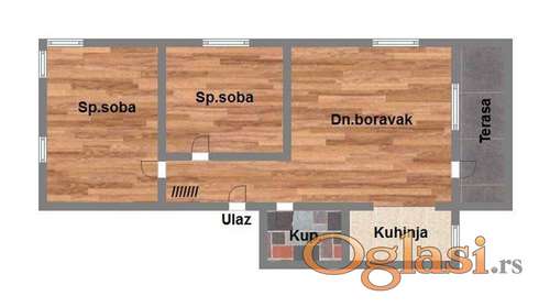 NOV TROSOBAN TOP LOKACIJA - U URBANOJ VILI + 60m2 GRATIS TERASA