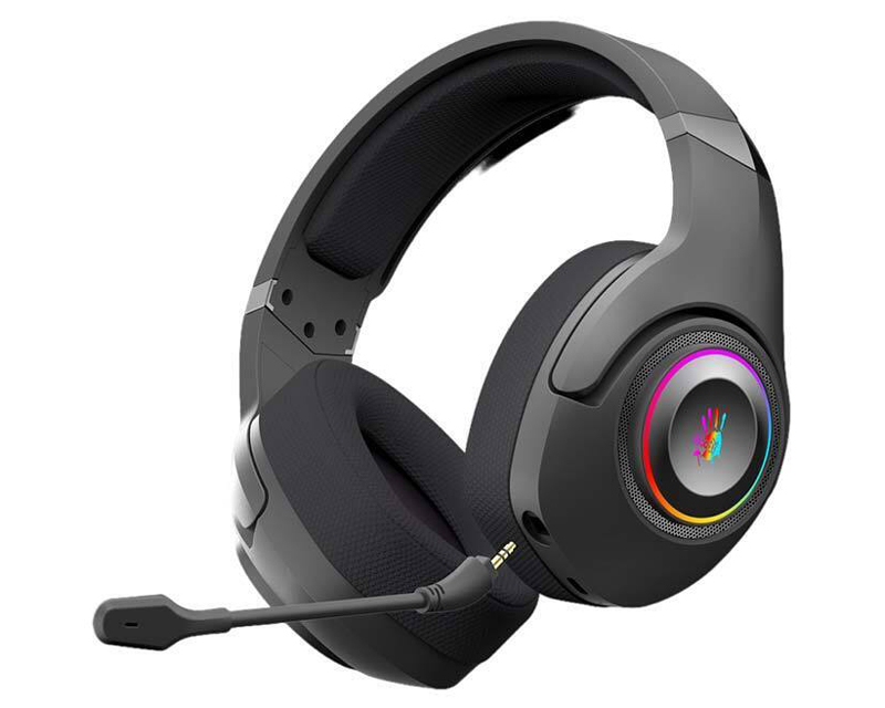 A4 TECH GR270 Bloody 7.1 Virtual Surround 3-IN-ONE RGB Gaming Wireless + wired crne slušalice