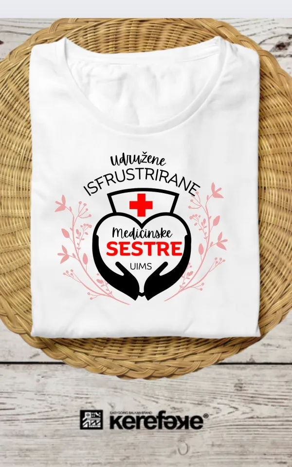 Isfrurstrirane medicinske sestre majica Kerefeke