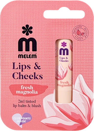 Melem
Lips&Cheeks 2in1 fresh magnolia - Balzam za negu usana, 4,5 g