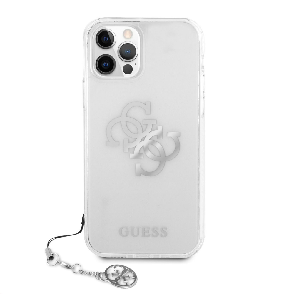 Zastitna maska (futrola) Guess Hc PC 4G Metal Charm - iPhone 12 Pro Max 6.7 srebrna (GUHCP12LKS4GSI)