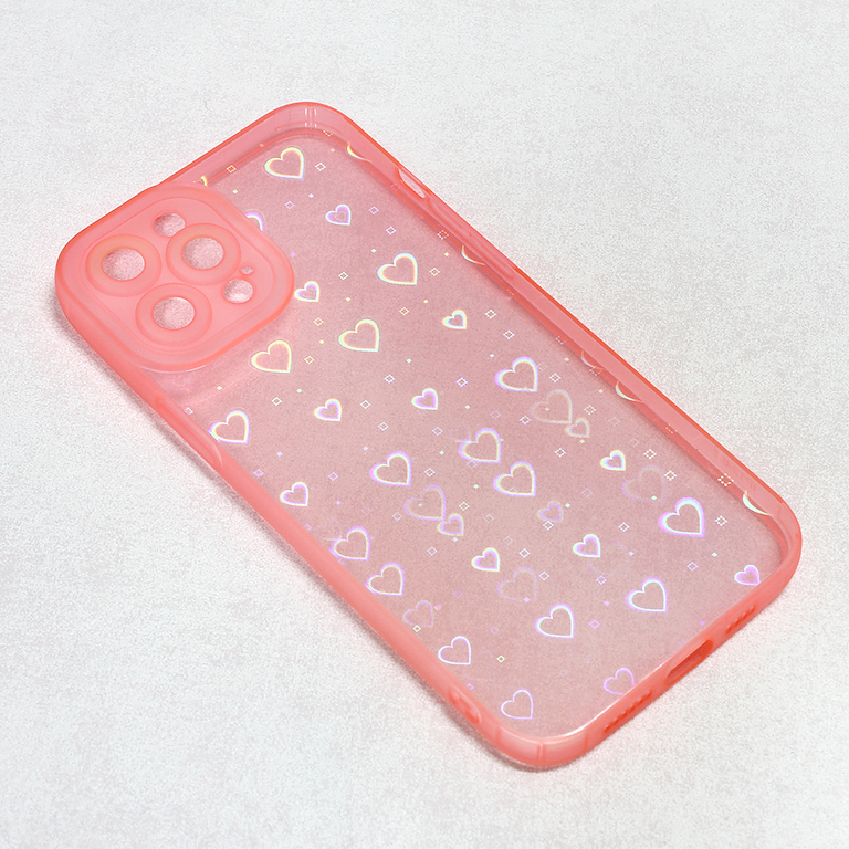 Zastitna maska (futrola) Heart Color IMD - iPhone 12 Pro Max 6.7 roze
