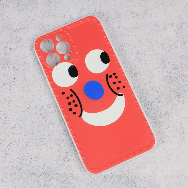 Zastitna maska (futrola) Smile face - iPhone 12 Pro Max 6.7 crvena
