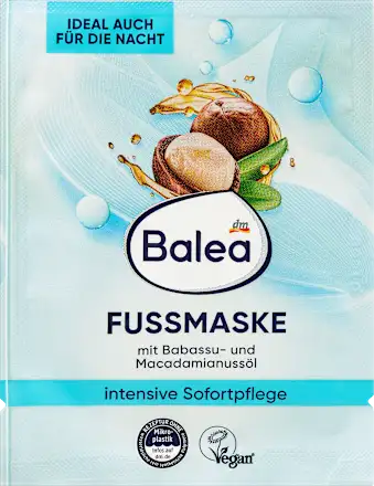Balea
Maska za stopala u kesici – ulje makadamije i babasu oraha, 15 ml
