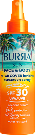 BURRA
SUN FACE&BODY sprej za zaštitu lica i tela od sunca, SPF30, 200 ml