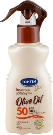 TOP TEN
Sun Olive Oil losion za zaštitu od sunca, u spreju, SPF 50, 180 ml