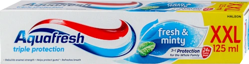 Aquafresh
XXL fresh&minty pasta za zube, 125 ml