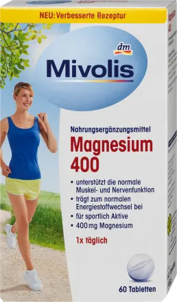 Mivolis
Magnezijum 400, tablete, 48 g
Dodatak ishrani