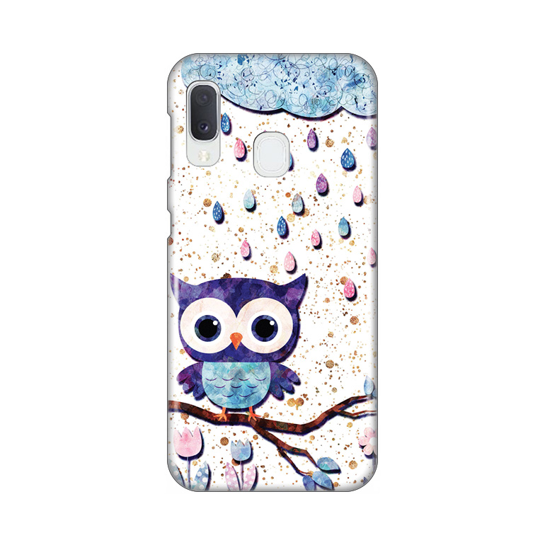 Zastitna ultra tanka (skin) maska / futrola PRINT - Samsung A202 Galaxy A20E Owl