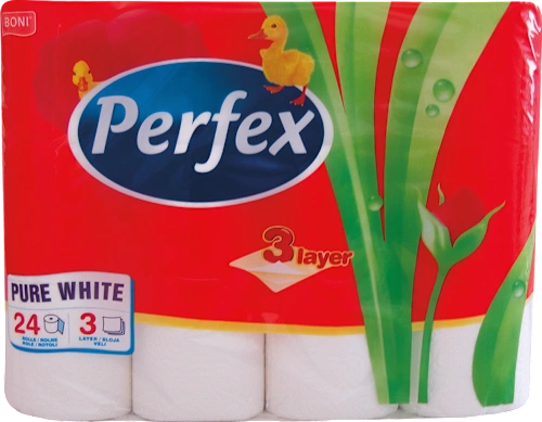 Perfex
PURE WHITE toaletni papir 3-slojni, 24 kom