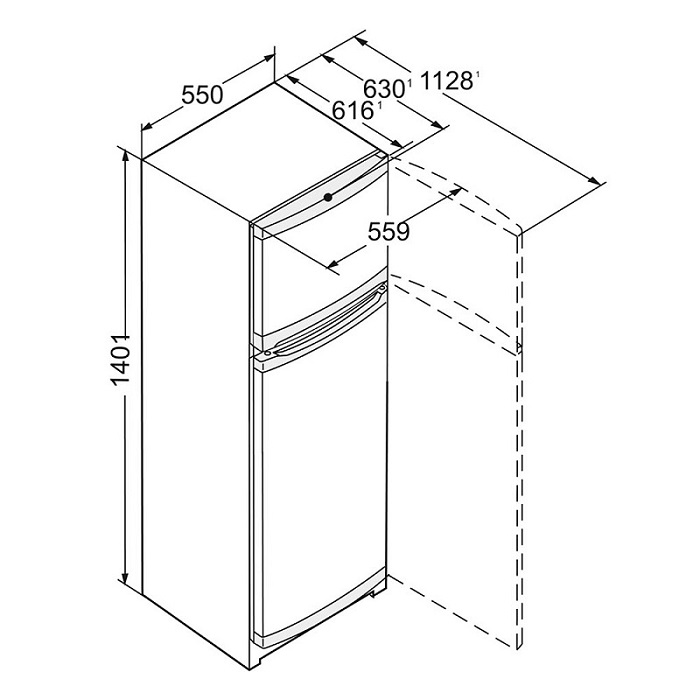 Liebherr kombinovani frižider CTe 2531 Comfort GlassLine