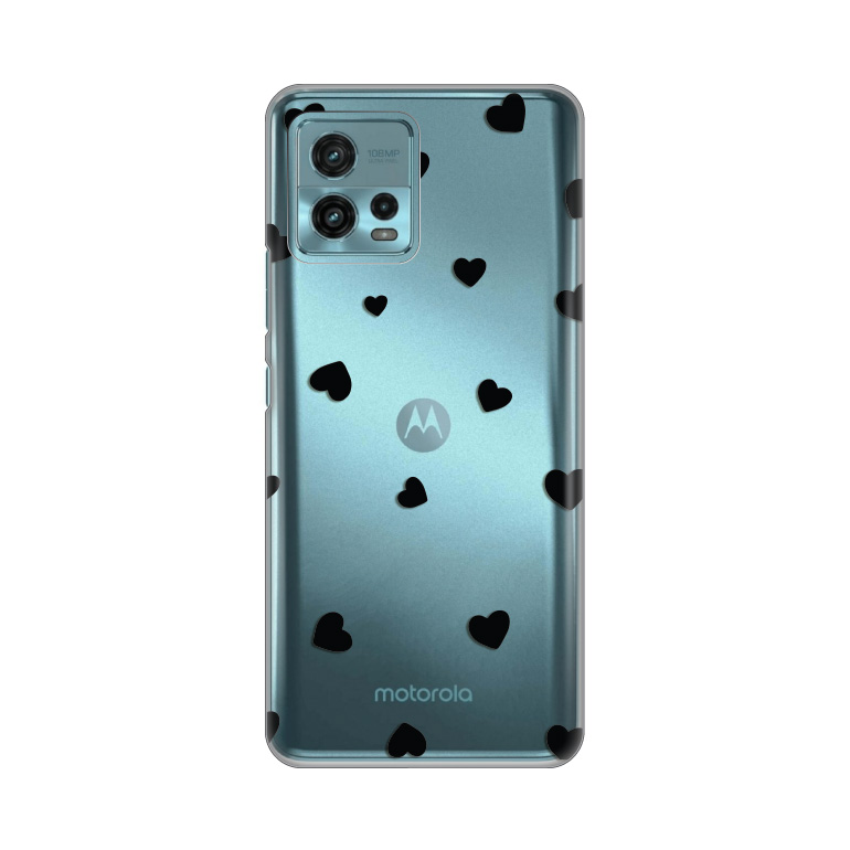 Zastitna ultra tanka (skin) maska / futrola PRINT - Motorola Moto G72 Hearts