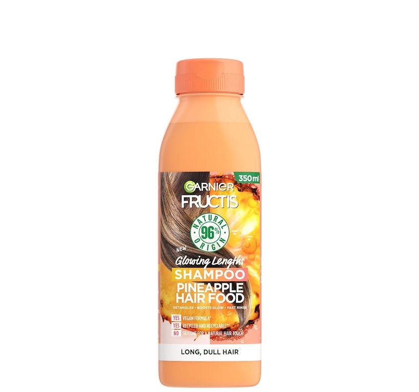 GARNIER FRUCTIS HAIR FOOD ŠAMPON 350ML NATURAL 96% PINEAPPLE