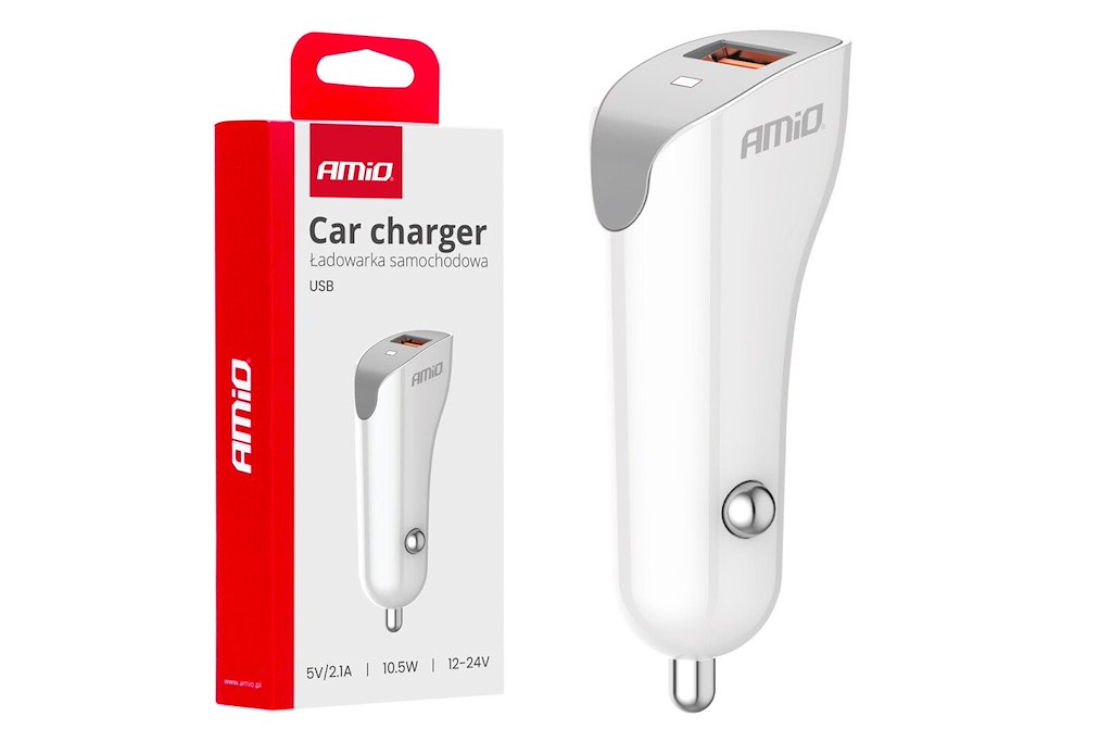USB-A 2.1A auto punjač AMIO-03873 ⚡ Brzo punjenje