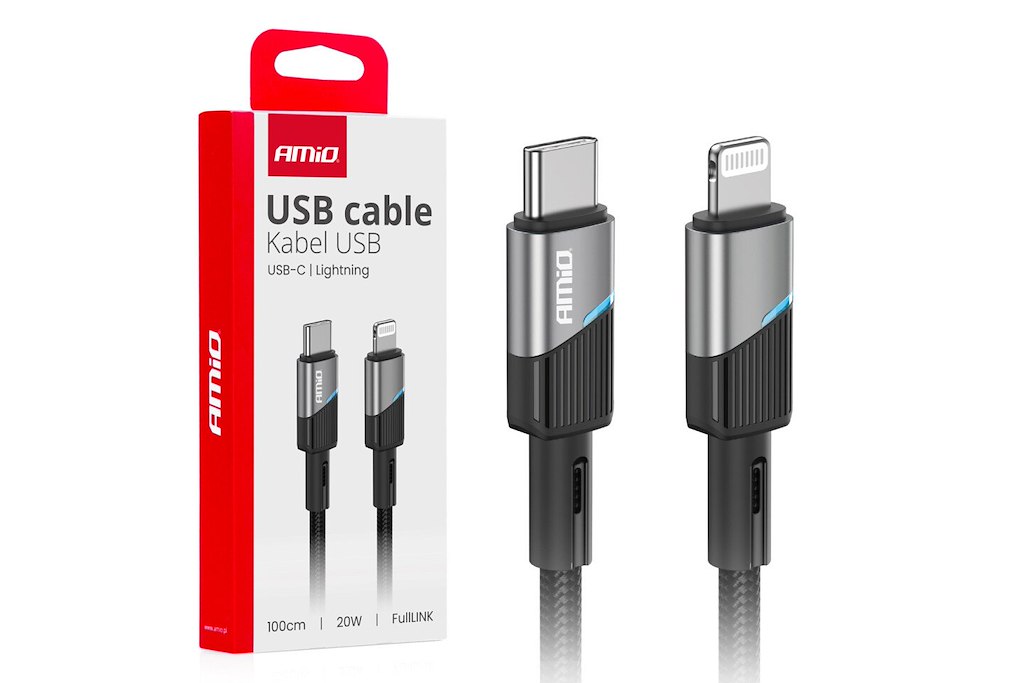USB-C kabl za punjenje - IPHONE LIGHTNING 20V 100cm AMIO-03928 ⚡ Brzo punjenje