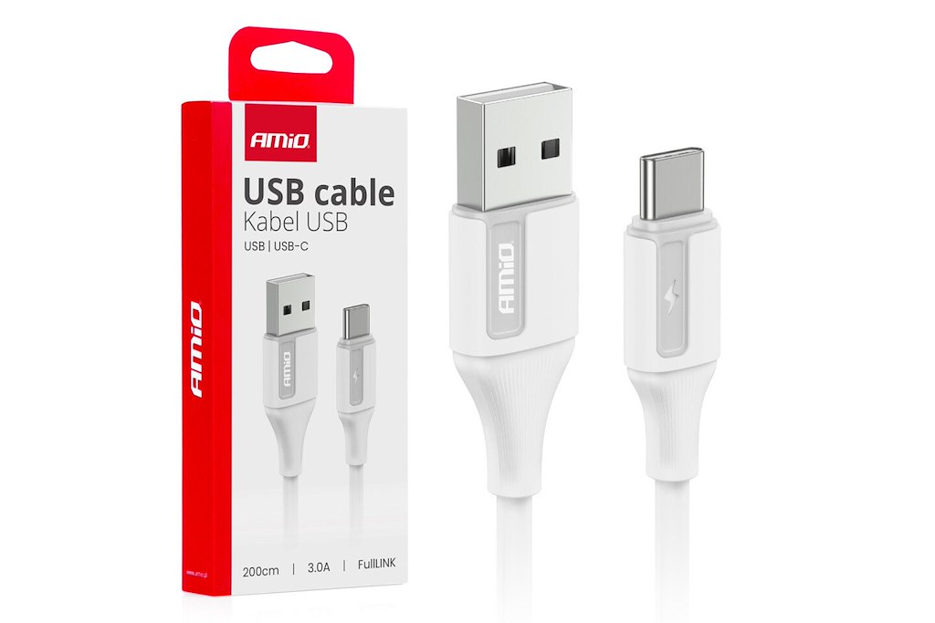 USB-A - USB-C 3A kabl za punjenje 200 cm FullLINK AMIO-03918 Proizvod nedelje