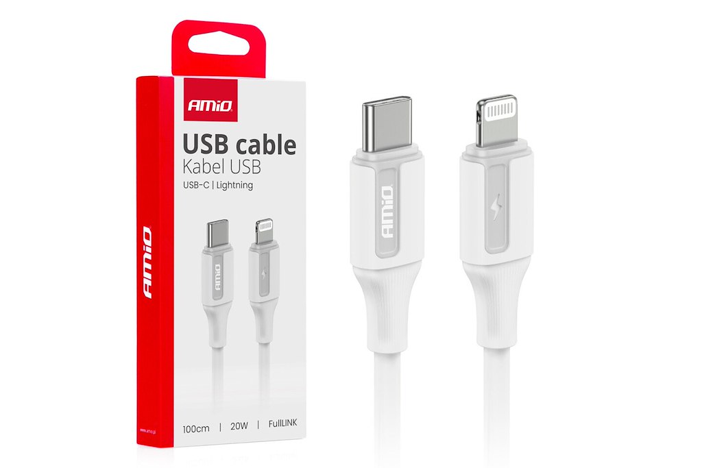 USB-C kabl za punjenje - IPHONE LIGHTNING 20V 100cm AMIO-03922 ⚡ Brzo punjenje