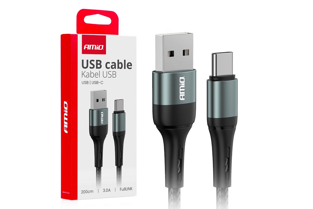 USB-A - USB-C 3A kabl za punjenje 200 cm FullLINK AMIO-03912 Preporučujemo