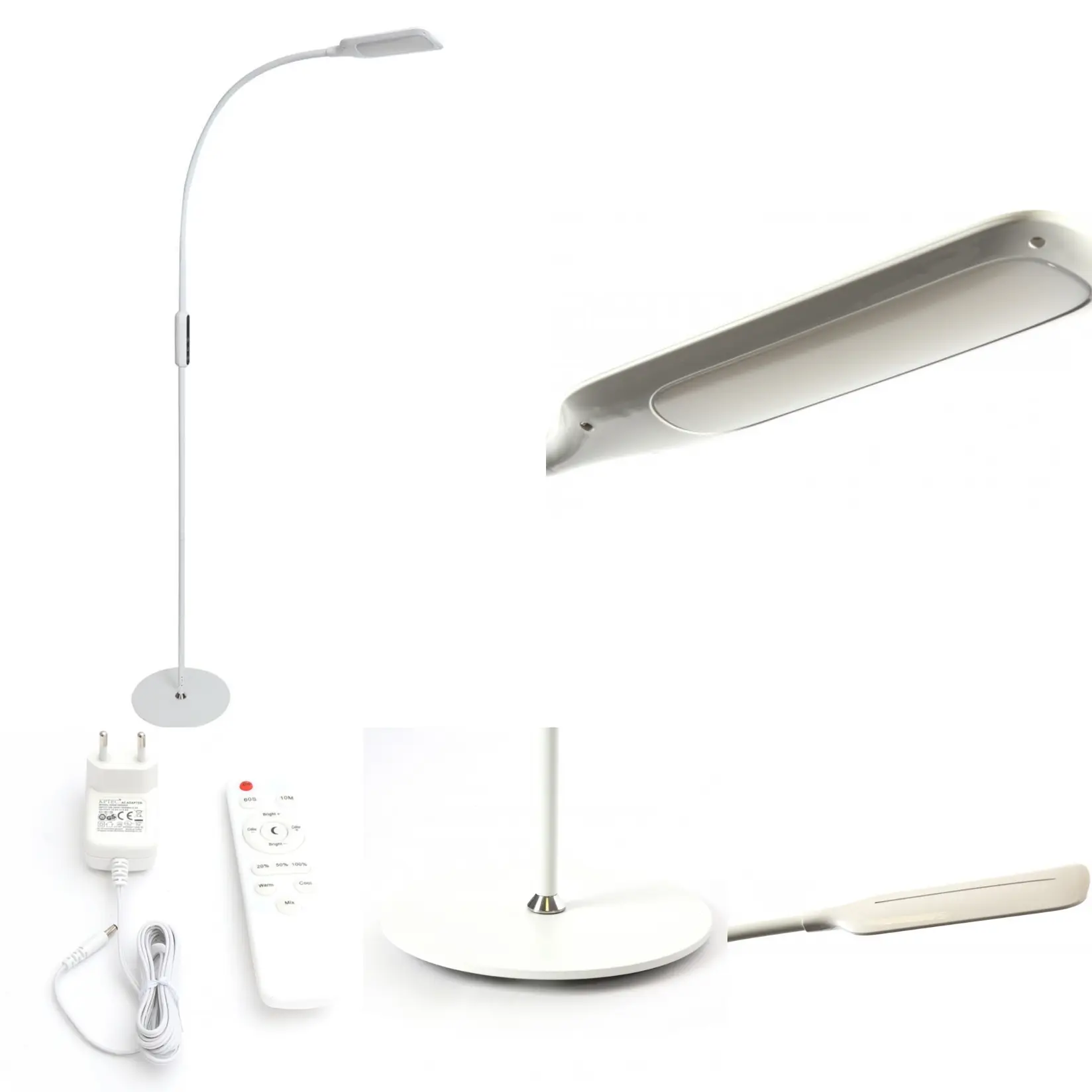 Omega PFLU19AW Podna lampa, 9W, Bela