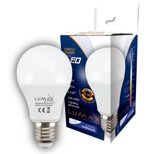 LUMAX LED Sijalica LUME27-9W 6500K 810 lm