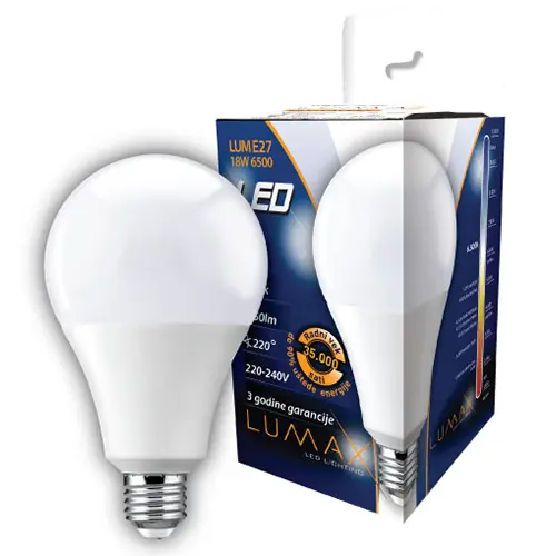 Lumax Led sijalica sa senzorom LUME27, 18W, 6500K, Bela