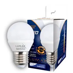 Lumax Led sijalica LUMG45, 6W, 3000K, E27, Bela