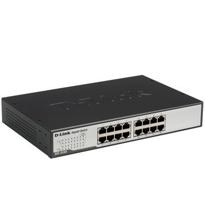 D-Link Switch 16-Port 10/100/1000Mbps Gigabit Unmanaged | DGS-1016D