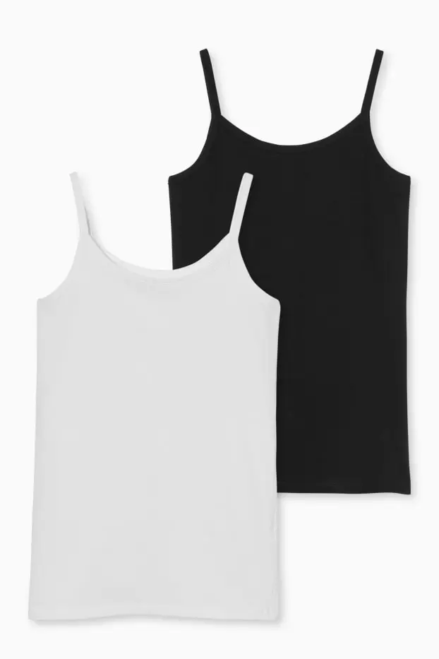 C&A Potkošulje za devojčice, 2 komada, Crna i bela