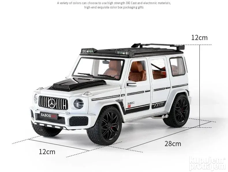 1:18 Mercedes G800 Brabus Beli