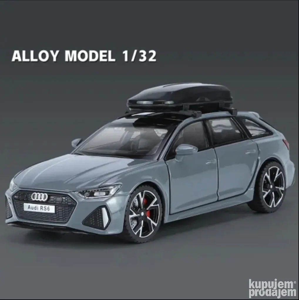 Audi RS6 metalni 1/32 Sivi