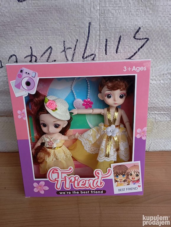 Barbie lutke 2u1 Sestre žuti set