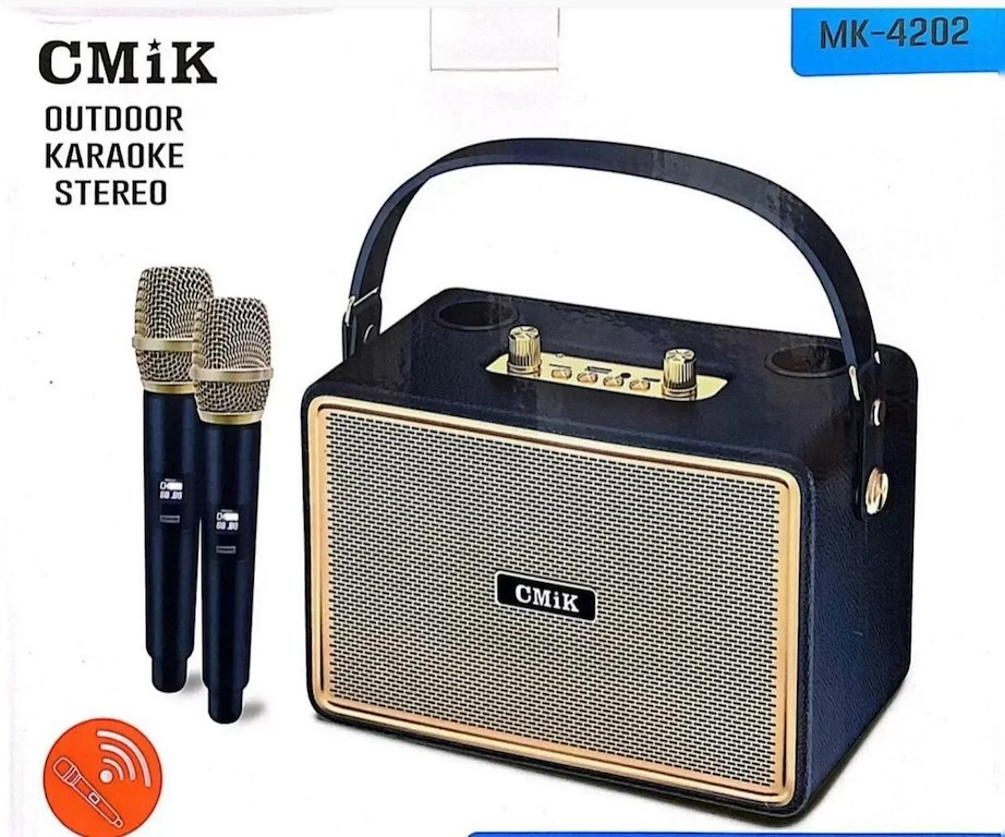 Bluetooth zvucnik i dva mikrofona-prenosivi zvucnik