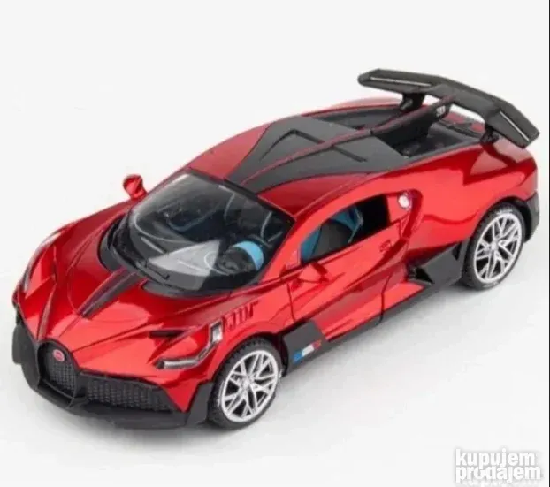 Buggati Divo crveni metalni sa svetlom i muzikom