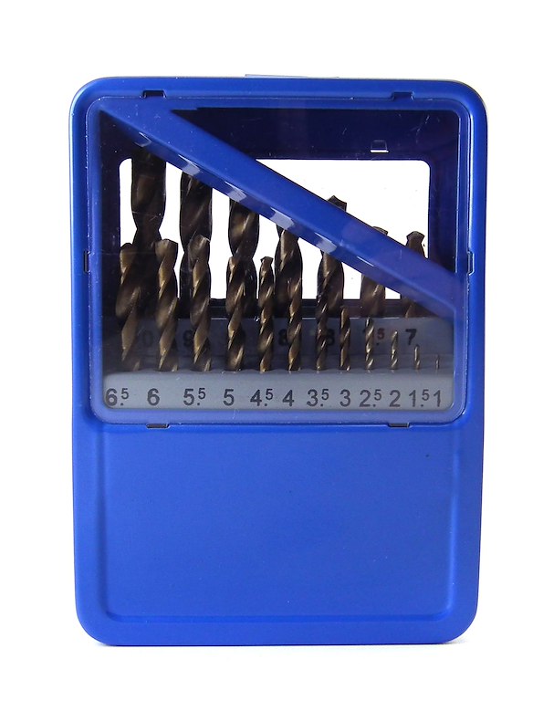 Burgije za metal, 19 kom, 1-10 mm